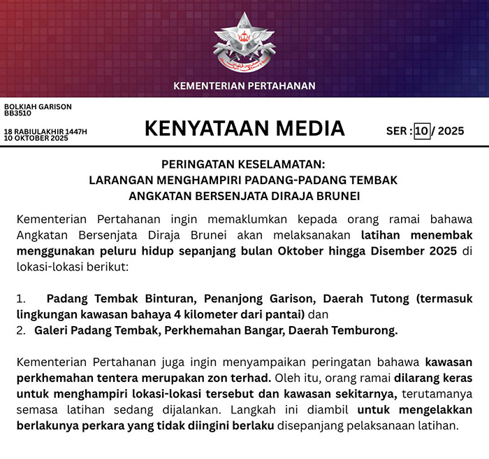 MEDIA STATEMENT – SAFETY REMINDER: PROHIBITION OF APPROACHING THE ROYAL ...